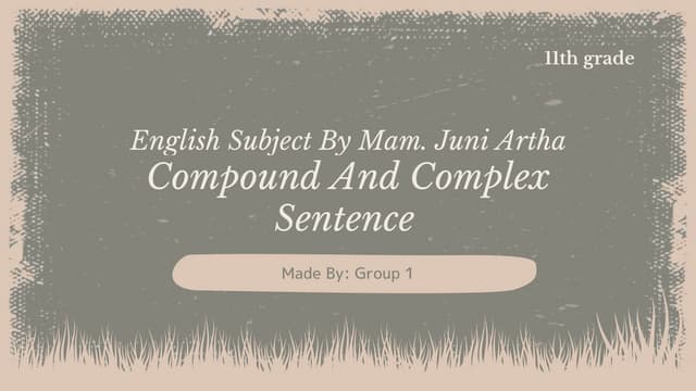 Simple & Compound Sentences PPT | POTX