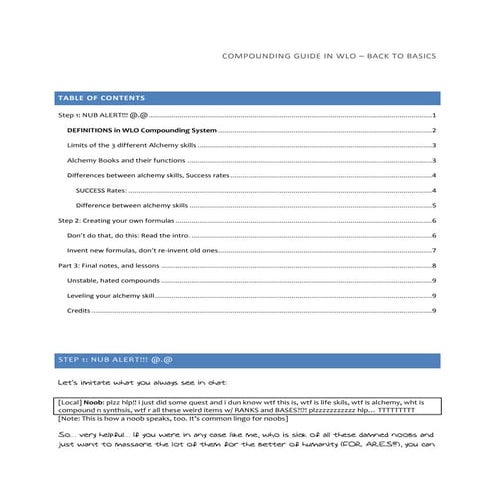 Compounding Guide In Wlo | PDF
