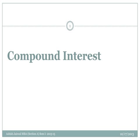 Compound Interest | PPT