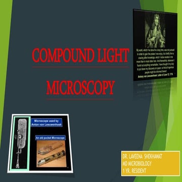 Compound light microscopy by dr. laveena | PPT