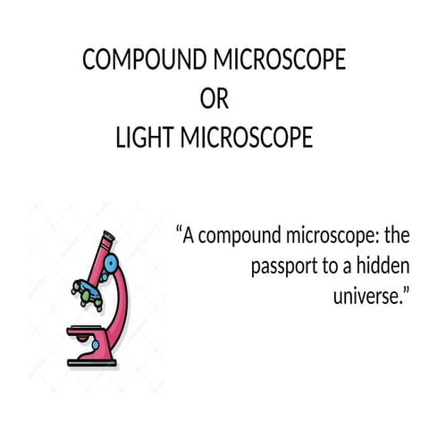 compound microscope (basic) | PPTX