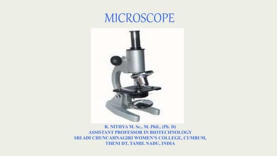 study of compound microscope to understand the working principle and ...