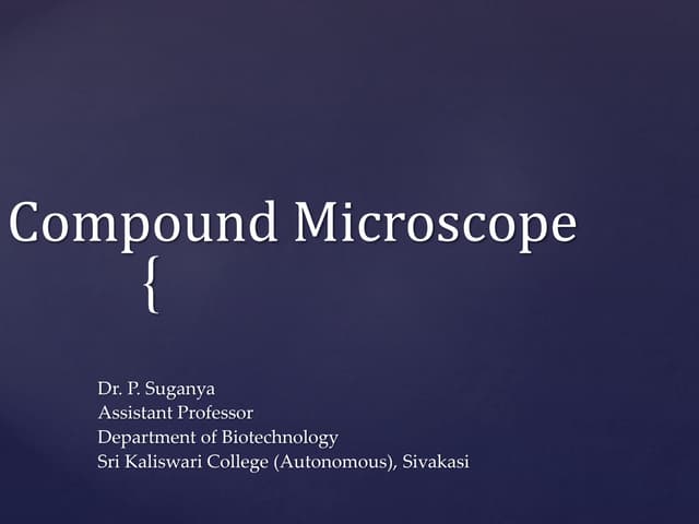 Compound microscope | PPT
