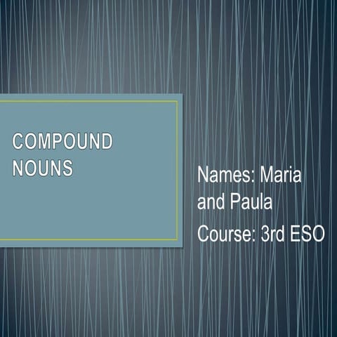 Compound nouns | PPTX