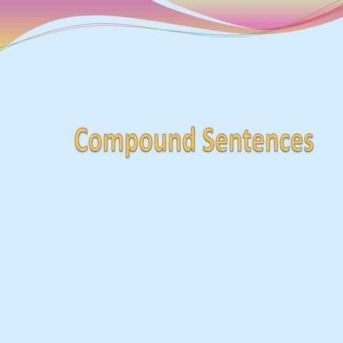 Compound sentences | PPT