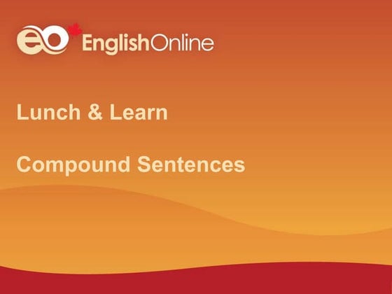 Simple & Compound Sentences PPT | PPT