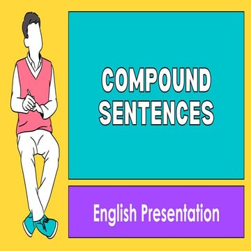 Compound Sentences English Presentation in Colourful Lined Illustrative ...