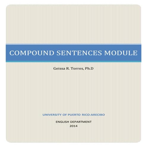 Presentation of Compound Sentences | DOCX