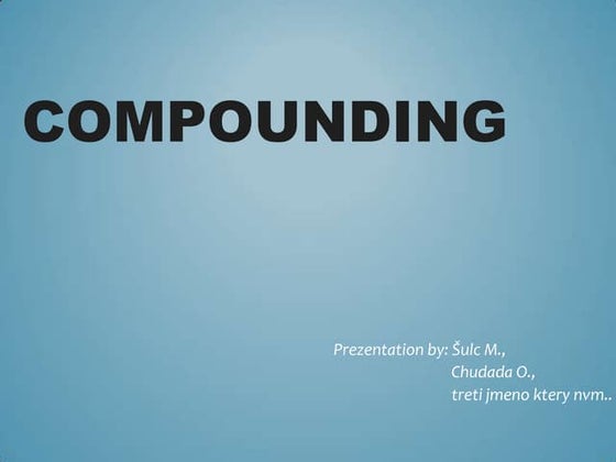 Compound words ppt | PPTX