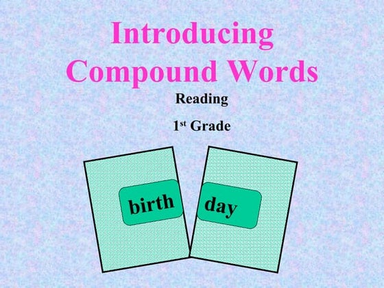 Compound words ppt | PPTX