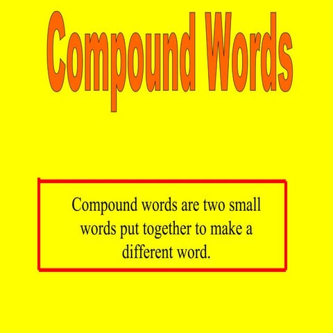 Compound words | PPT