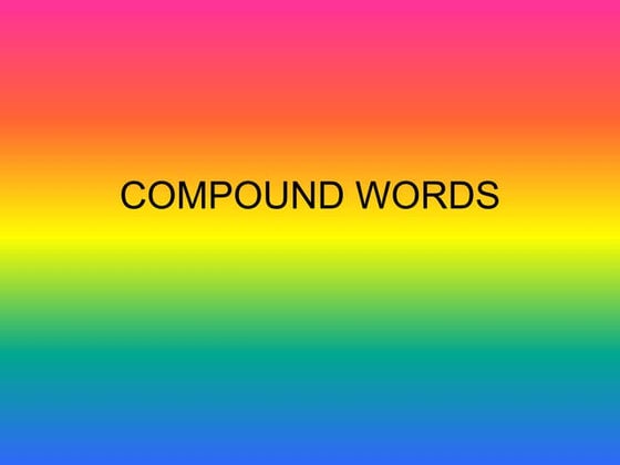 Compound Words Module | PPT