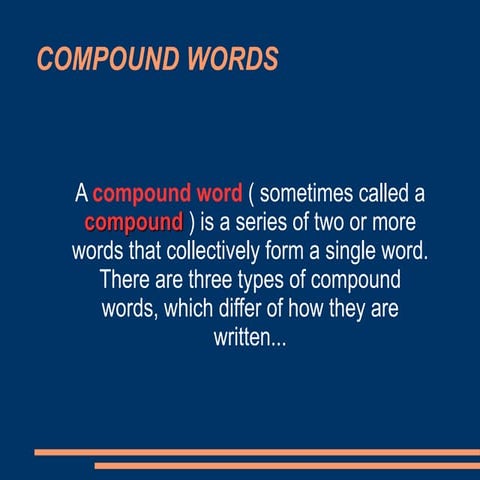 Compound words..ppt | Chemistry | Science