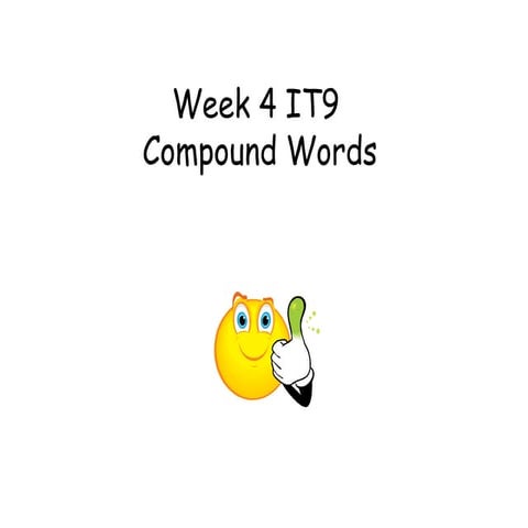compound word POWERPOINT PRESENTATIONS.. | PPT