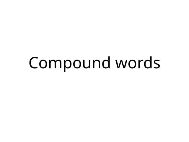 Compound Words | PPT