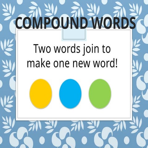 Understanding Compound Words: How Two Words Form One New Word | PPTX