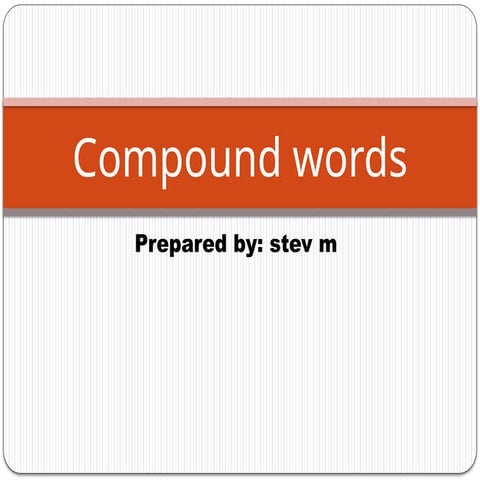 Compound Words | PPT