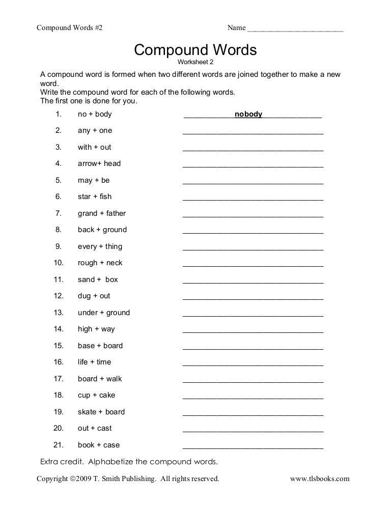 Compound Words Worksheet Part 3 compound-words-worksheet-part-3