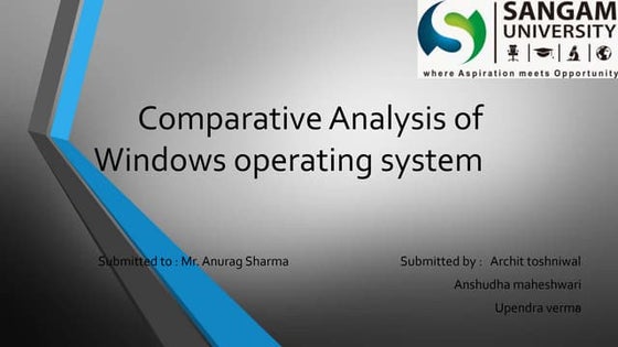 Windows operating system presentation | PPT