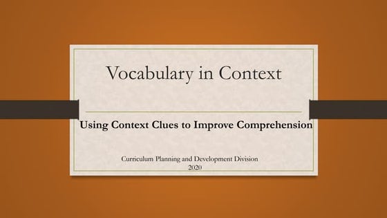 Context clues | PPT | Food & Drink