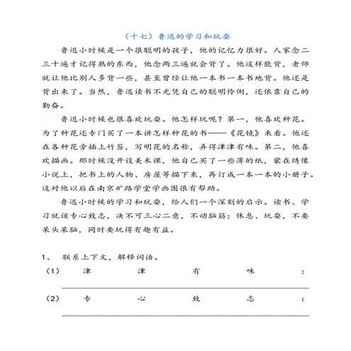 Chinese Comprehension 17 | PDF