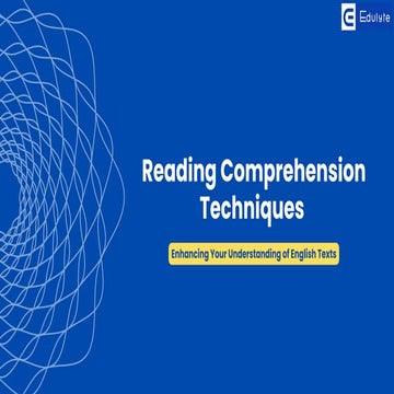 Reading Comprehension Techniques | PDF