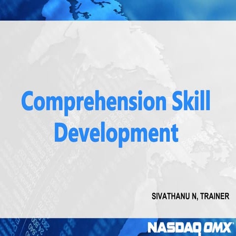 Comprehension Skill Development | PPT