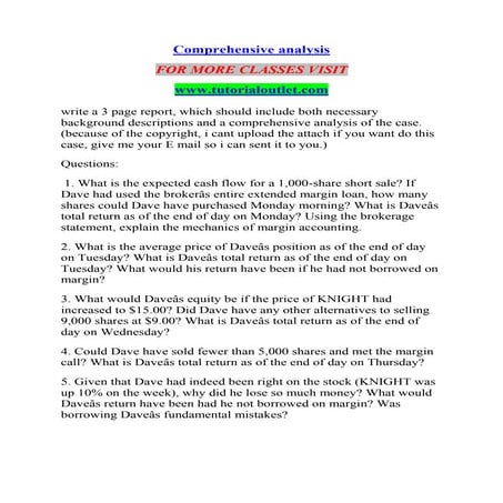 COMPREHENSIVE ANALYSIS / TUTORIALOUTLET DOT COM | PDF