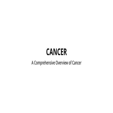 Class 12 biology project on the topic cancer | DOCX