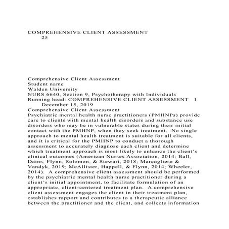 COMPREHENSIVE CLIENT ASSESSMENT25Comprehensiv.docx