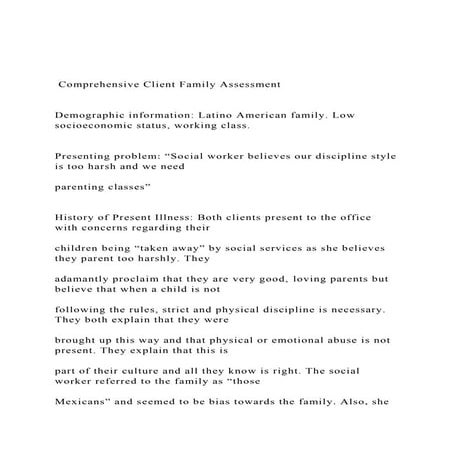 Comprehensive Client Family Assessment Demographic.docx