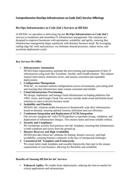 Comprehensive Devops Infrastructure As Code Pdf