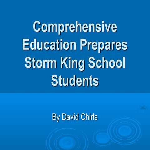 Comprehensive Education | PPT