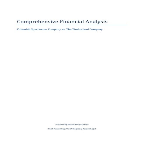 Comprehensive Financial Analysis: Columbia Sportswear vs. The ...