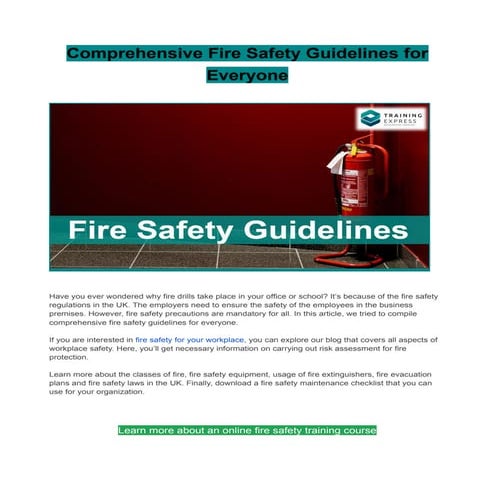 Comprehensive fire safety guidelines for everyone | PDF