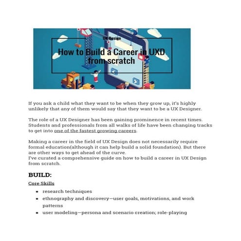 How to Become a UX/UI Designer from Scratch | PDF
