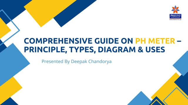 Principle & Instrumentation of pH Meter.pptx