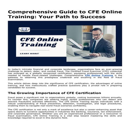 Comprehensive Guide to CFE Online Training_ Your Path to Success.docx