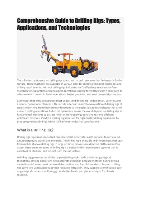 Blast hole drilling rigs | DOCX | Scuba Diving | Extreme Sports