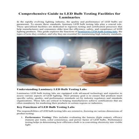 Comprehensive Guide to LED Bulb Testing Facilities for Luminaries.pdf
