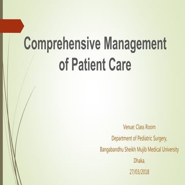 Comprehensive management of patient care | PPT