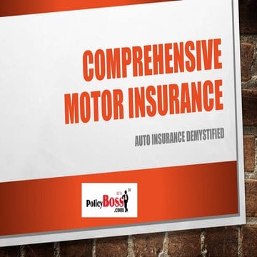 What is Comprehensive Motor Insurance? | PPTX