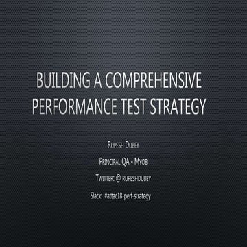 Comprehensive performance test strategy | PPTX