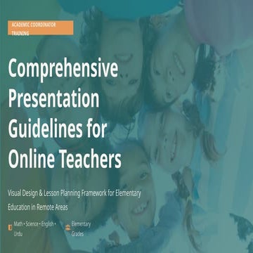Comprehensive Visual Design & Lesson Planning Training for Online ...