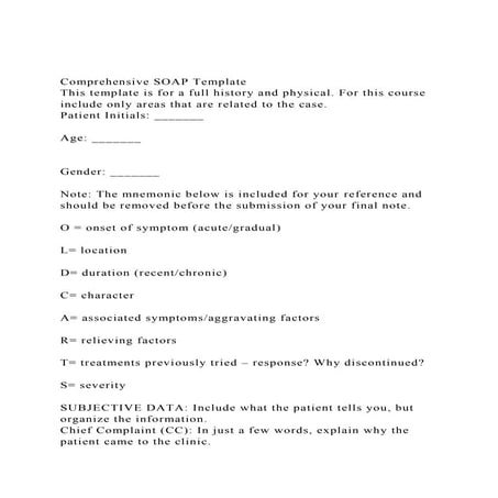 Comprehensive SOAP TemplateThis template is for a full history.docx