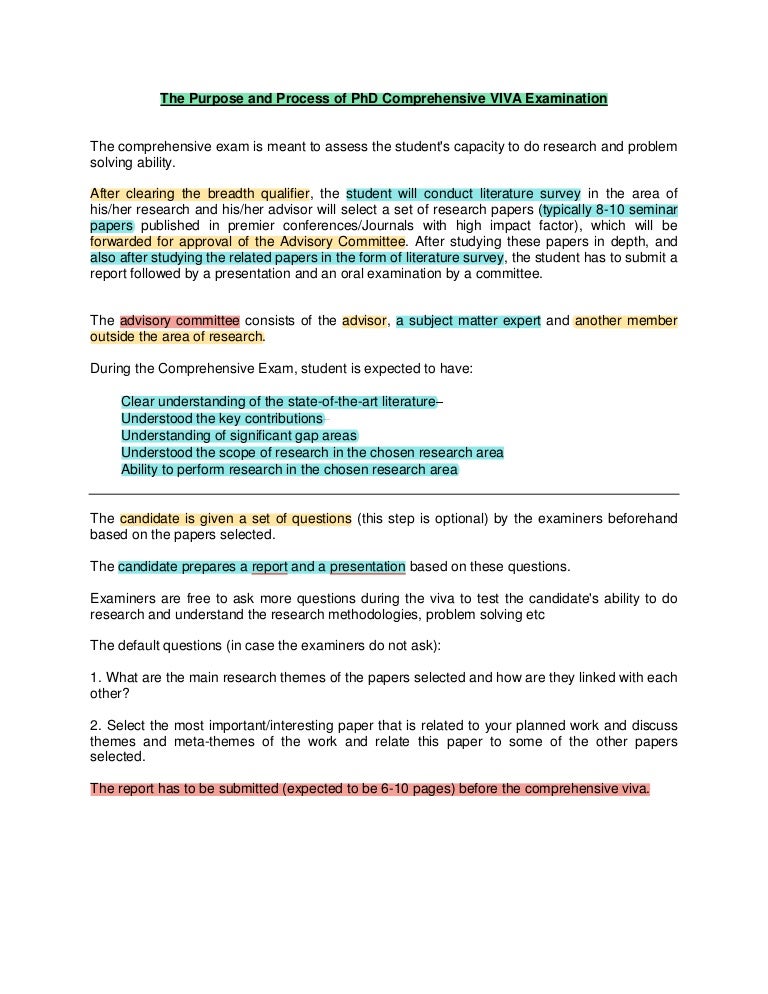 The Purpose and Process of PhD Comprehensive VIVA Examination (IIIT H…