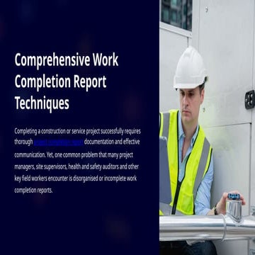 Comprehensive Work Completion Report Techniques.pptx