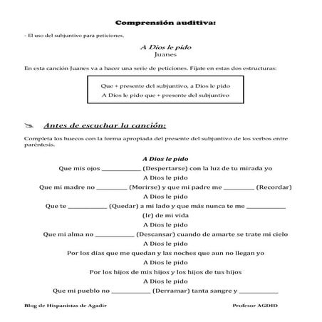 El uso del subjuntivo | PDF