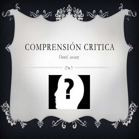 Comprensión critica | PPT