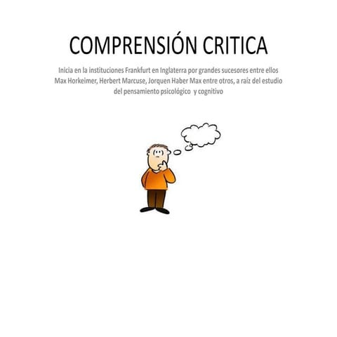 Comprensión critica | PPTX